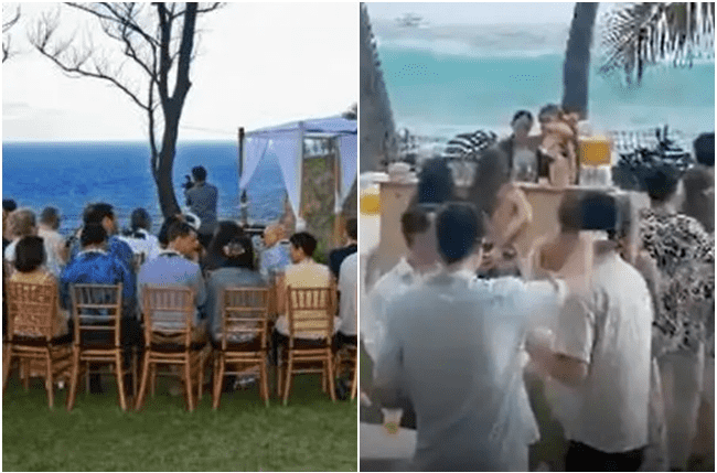 Giant waves crash Hawaii island wedding caught on camera | World News